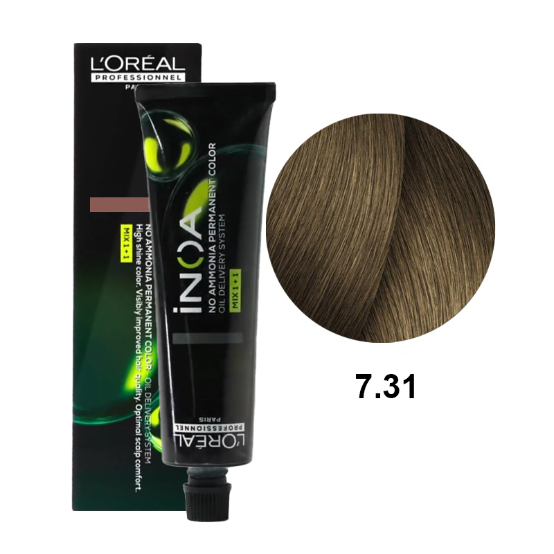 iNOA 7.31 | Bezamoniakowa trwała farba do włosów - kolor 7. - Estyl.pl